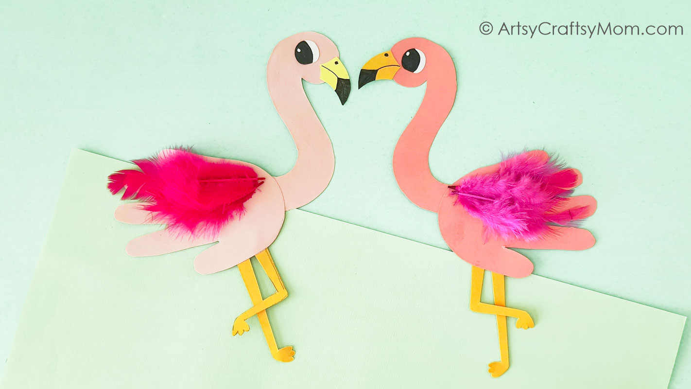 Cute and Easy Handprint Flamingo Craft for Kids