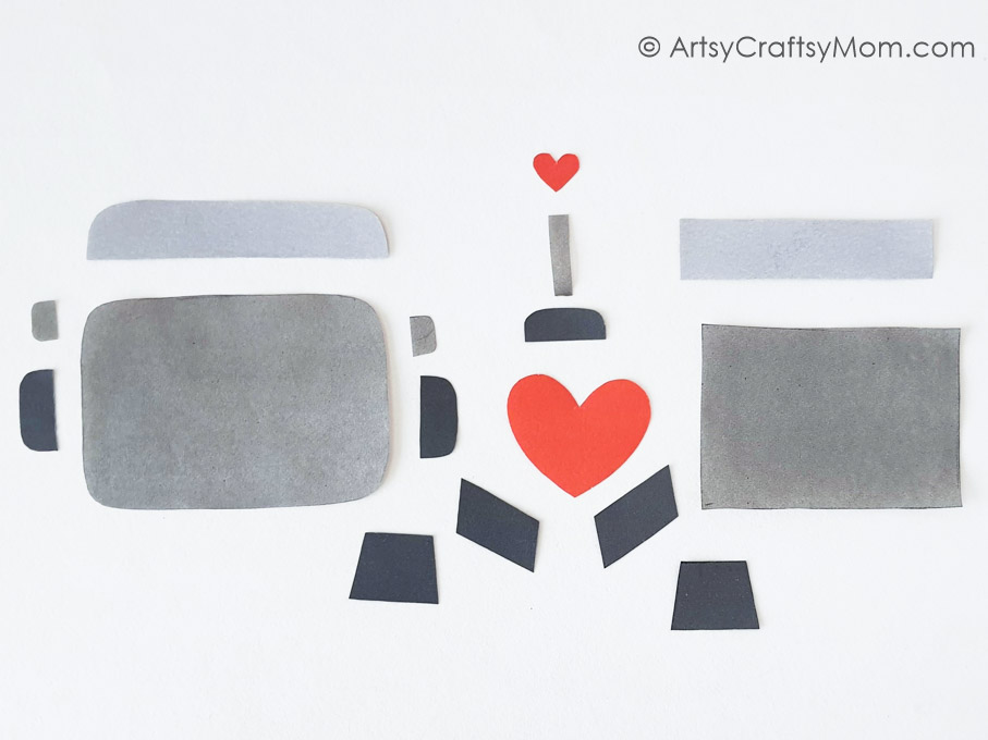 Adorable Paper Bag Love Robot Craft for Kids