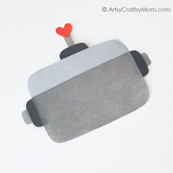 Adorable Paper Bag Love Robot Craft for Kids