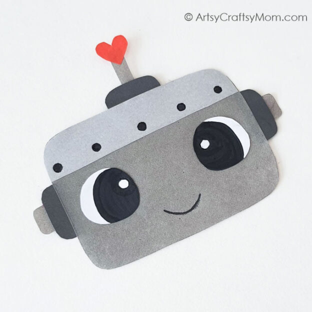 Adorable Paper Bag Love Robot Craft for Kids