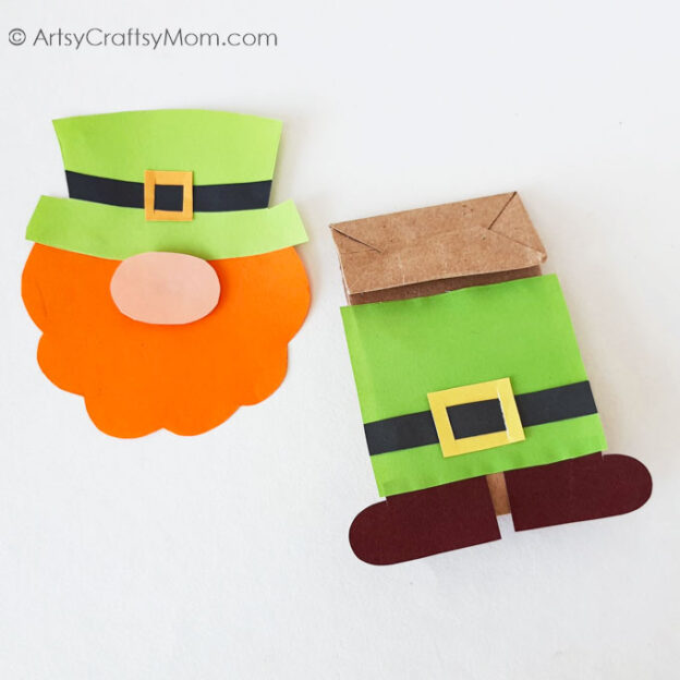 Cute and Easy Paper Bag Leprechaun Gnome Craft