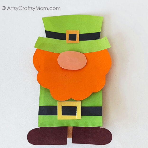Cute and Easy Paper Bag Leprechaun Gnome Craft