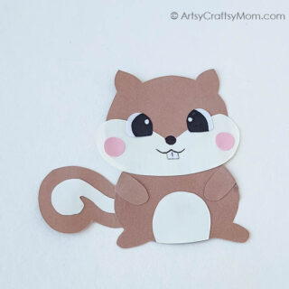 Adorable Papercraft Chipmunk Bookmark Craft for Kids