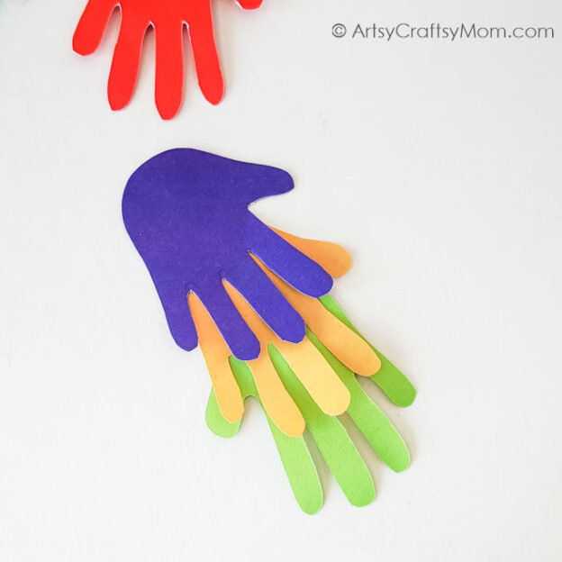 Bright and Colorful Handprint Parrot Craft for Kids