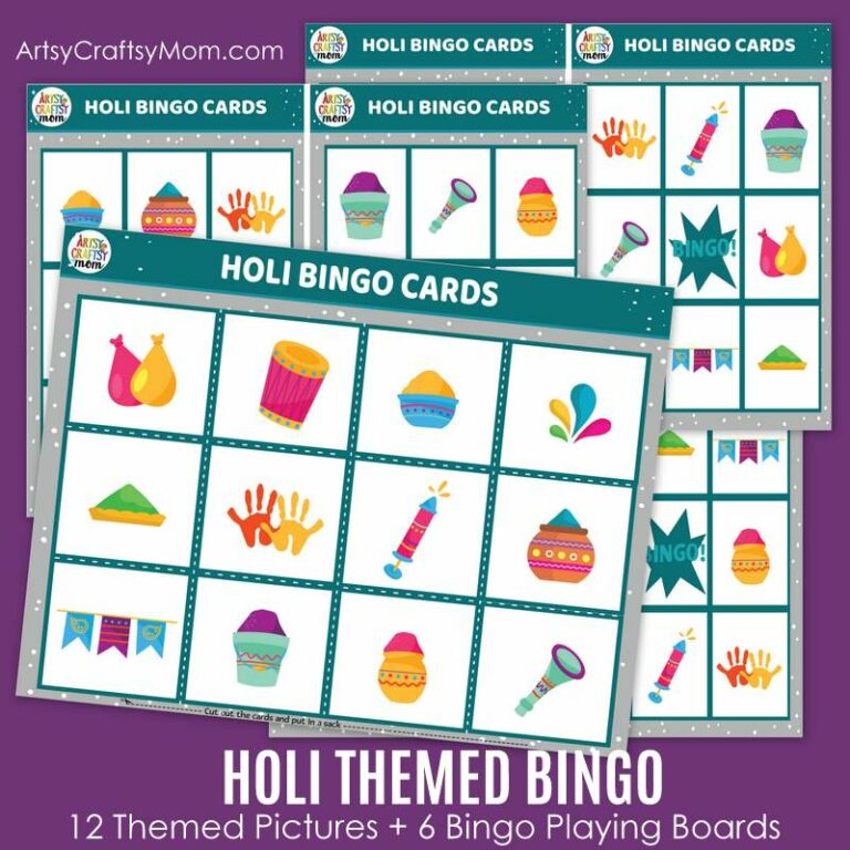 15 Amazingly Fun Holi Crafts and Activities for Kids - Artsy Craftsy Mom