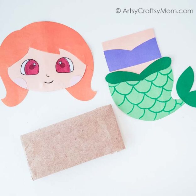 Adorable DIY Paper Bag Mermaid Puppet for Kids