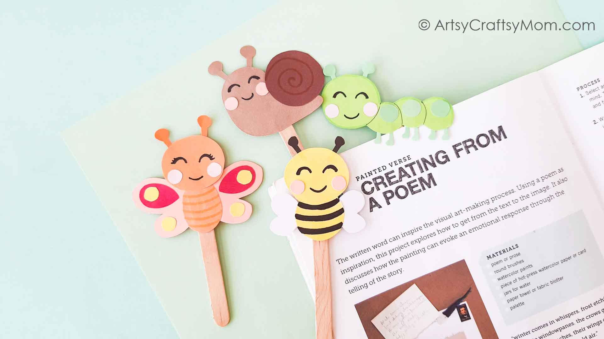 Super Cute DIY Papercraft Insect Puppets Craft for Kids
