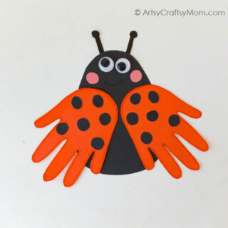 Adorable Handprint Ladybug Craft for Spring