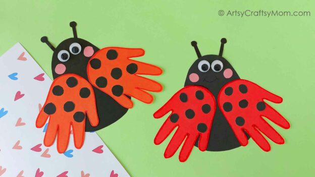 Adorable Handprint Ladybug Craft for Spring