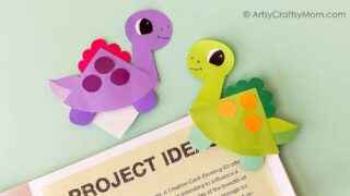 Adorable DIY Dinosaur Corner Bookmark for Kids