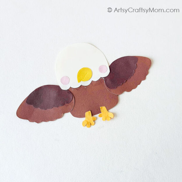 Adorable DIY American Bald Eagle Corner Bookmark