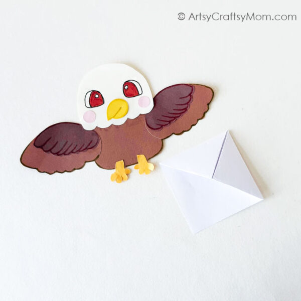 Adorable DIY American Bald Eagle Corner Bookmark