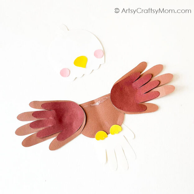 Adorable American Eagle Handprint Craft for Kids