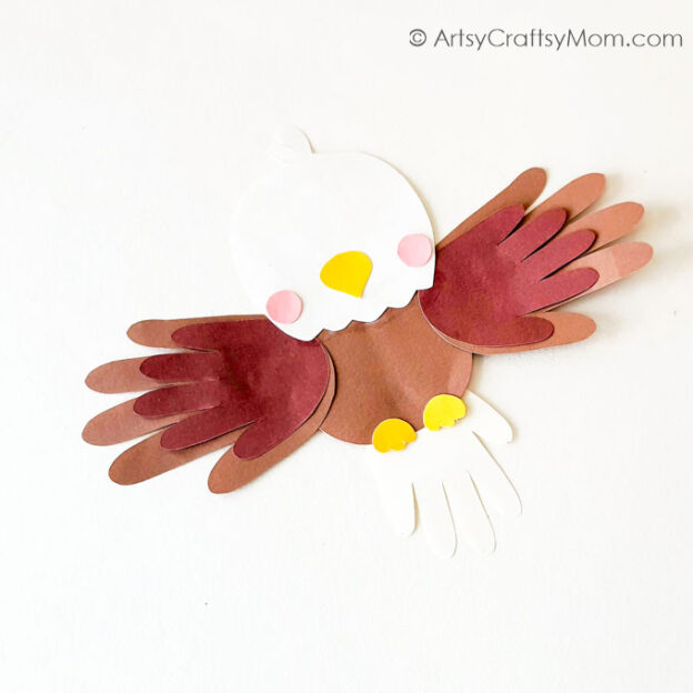 Adorable American Eagle Handprint Craft for Kids