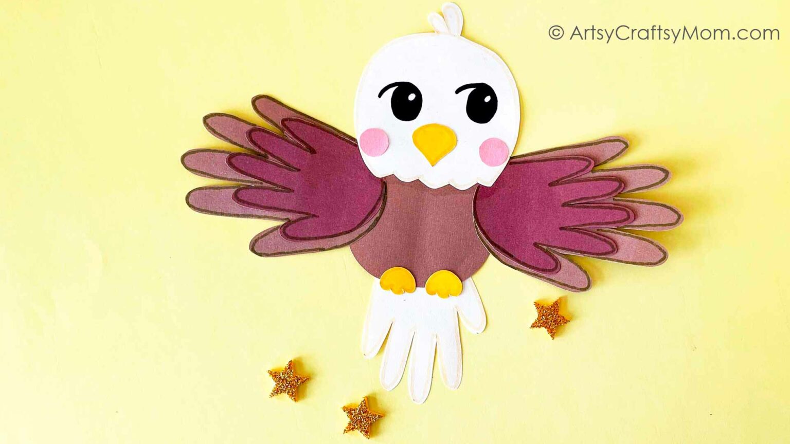 Adorable American Eagle Handprint Craft for Kids