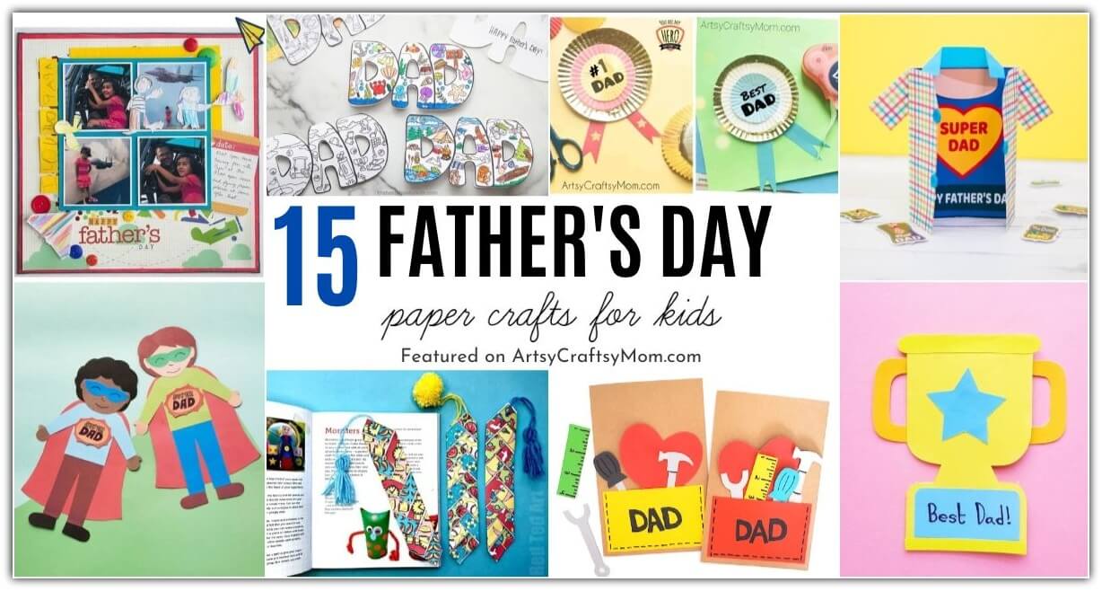 15 Fun Father's Day Paper Crafts for Kids
