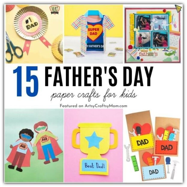 15 Fun Father's Day Paper Crafts for Kids
