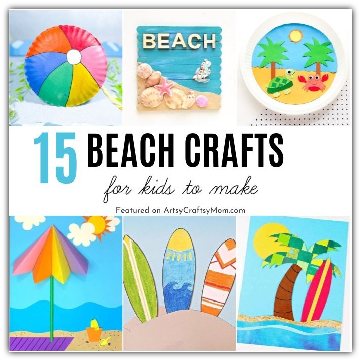 How To Draw A Beach Art Projects For Kids