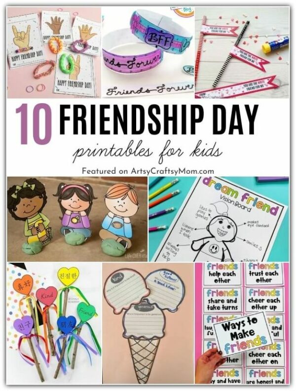 10 Colorful Friendship Day Printables for Kids