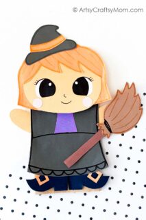 Fun and Easy Paper Bag Witch Puppet Craft