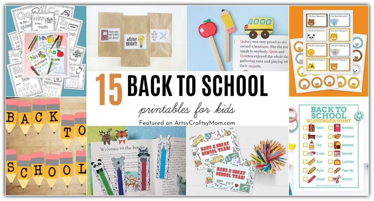15 Bright and Colorful Back to School Printables