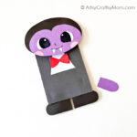 Adorable Paper Bag Dracula Puppet Craft