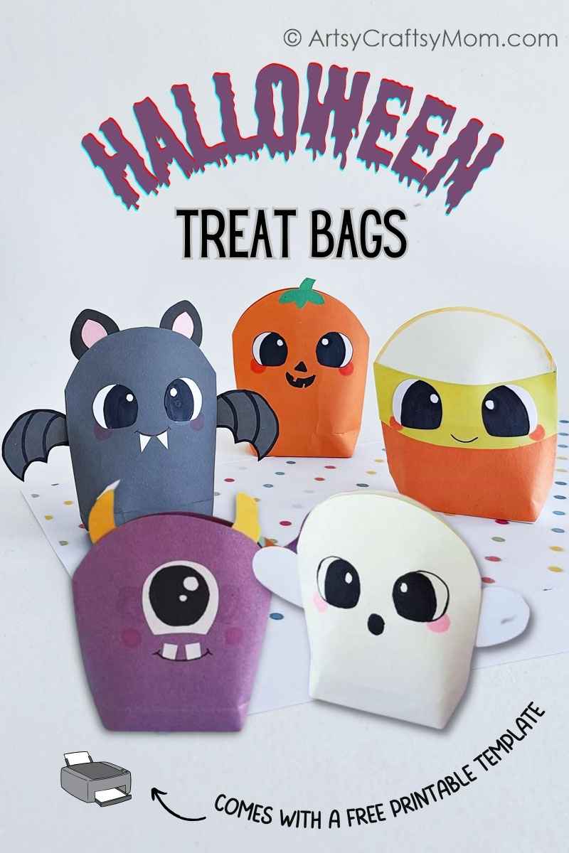 Halloween Treat Bag Template DIY Halloween Treat Bags With FREE