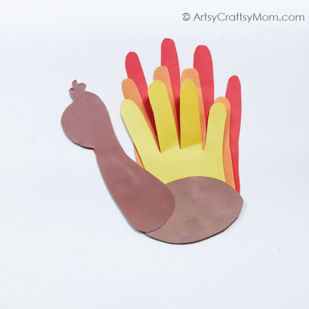 Adorable Handprint Turkey Craft for Kids