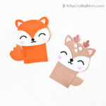 Super Cute Woodland Animals Mini Puppet Craft
