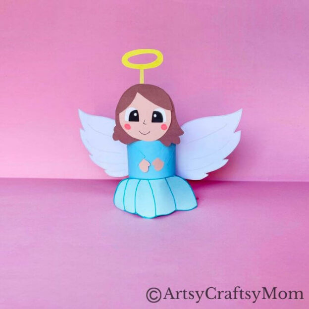 Super Cute Toilet Paper Roll Angel Craft