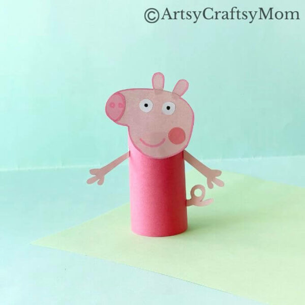 Cute and Easy Toilet Paper Roll Peppa Pig Craft