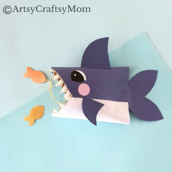 Awesome Toilet Paper Roll Shark Craft for Kids