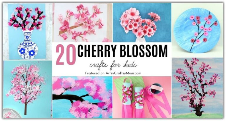 20 Cheerful Cherry Blossom Crafts for Kids