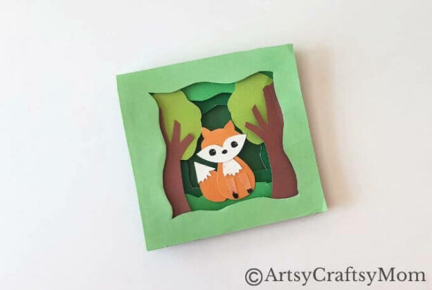 Creative 3D Scene with Fox Papercraft