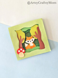 Creative 3D Scene with Fox Papercraft