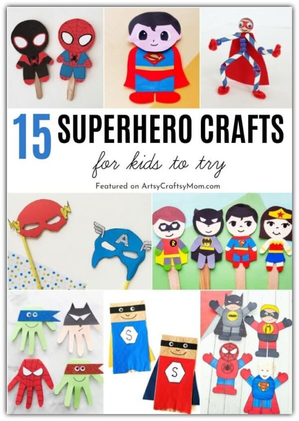 15 Super Fun Superhero Crafts for Kids