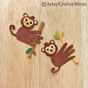 Adorable Handprint Monkey Craft for Kids