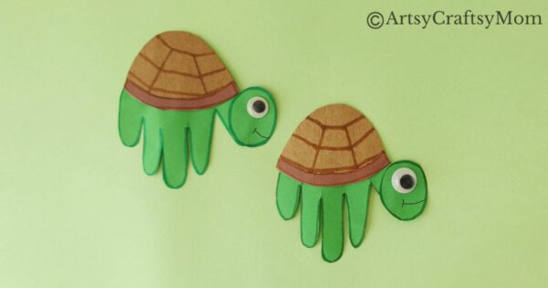 Super Easy Handprint Turtle Craft for Kids