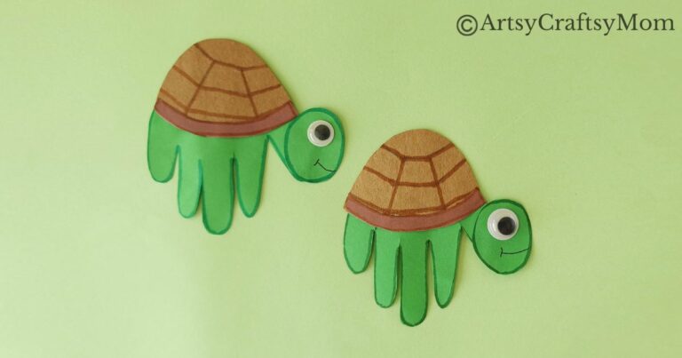 Super Easy Handprint Turtle Craft for Kids