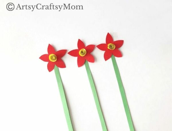 Easy DIY Flower in Hand Card for Kids