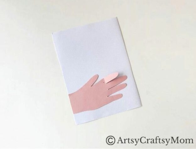 Easy DIY Flower in Hand Card for Kids