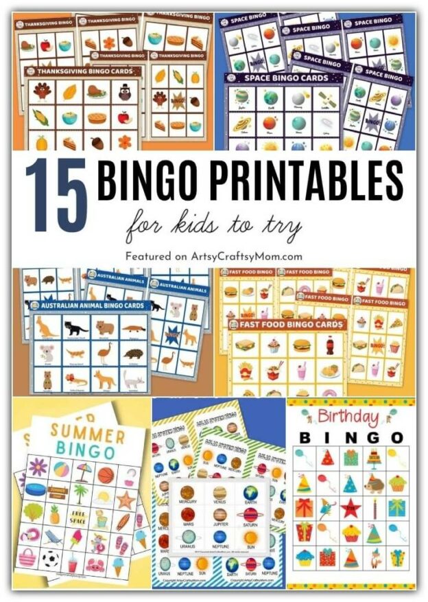 15 Perfect Printable Bingo Games for Kids