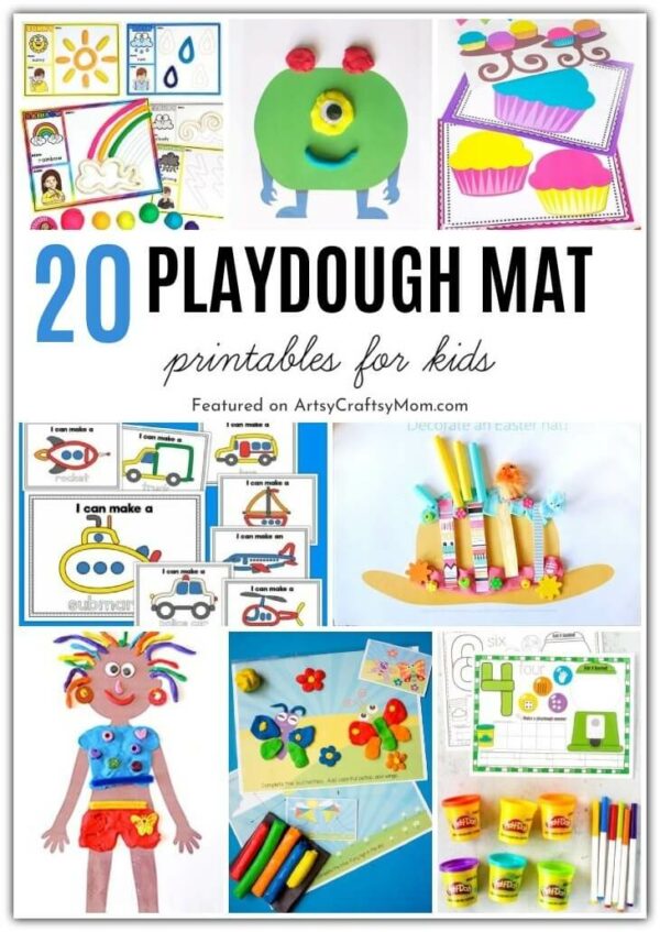 20 Fun and Colorful Printable Playdough Mats for Kids