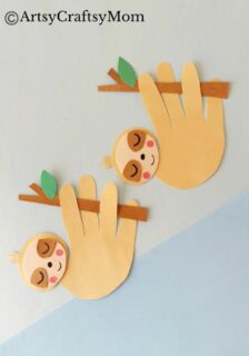 Cute and Easy Handprint Sloth Craft for Kids
