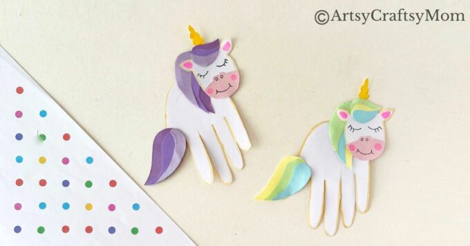 Gorgeous Handprint Unicorn Craft for Kids