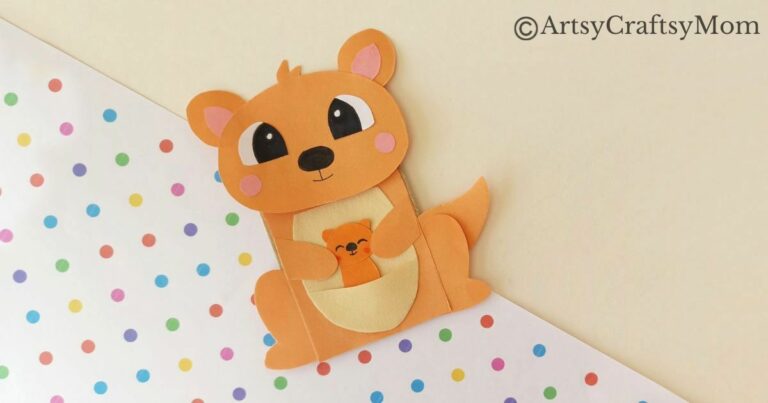 Easy Paper Bag Kangaroo Craft for Kids