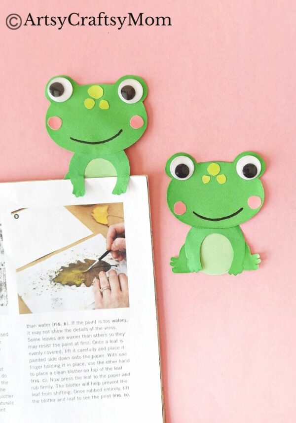 Fun Frog Bookmark Papercraft for Kids