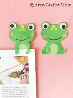 Fun Frog Bookmark Papercraft for Kids