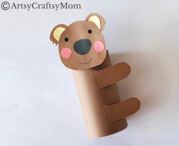 Easy Toilet Paper Roll Koala Craft for Kids
