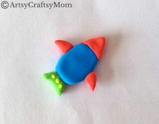 Colorful DIY Clay Rocket Tutorial for Kids